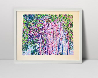 Items similar to Lanscape Original Screen Print : The Crossing hand ...