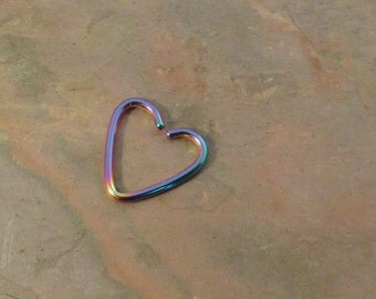 16 Gauge CBR Cartilage Hoop Earring White by MidnightsMojo on Etsy