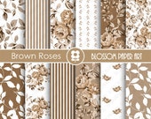 Items similar to Digital Paper Floral Scrapbook Digital Paper Pack ...