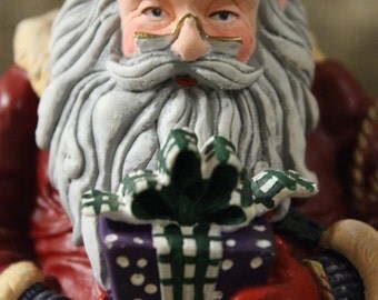 Jolly Old Elf Santa Christmas in July Porcelain Figurine Bank