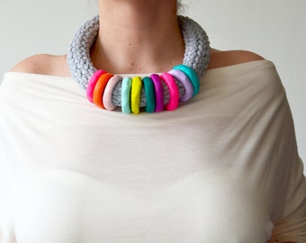 Colorful necklace | Etsy