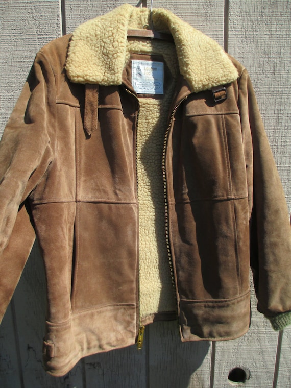 Men's Leather Suede Jacket with Sherpa by SecondSkinWilmington