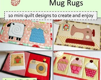 Night Owls Mug Rug Pattern by Patchsmith on Etsy