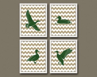 8x10 (4) DUCK HUNTING PRINTS - Nursery Art, Nursery Decor, Children's ...