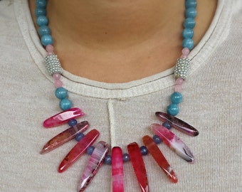 Popular items for baby blue necklace on Etsy