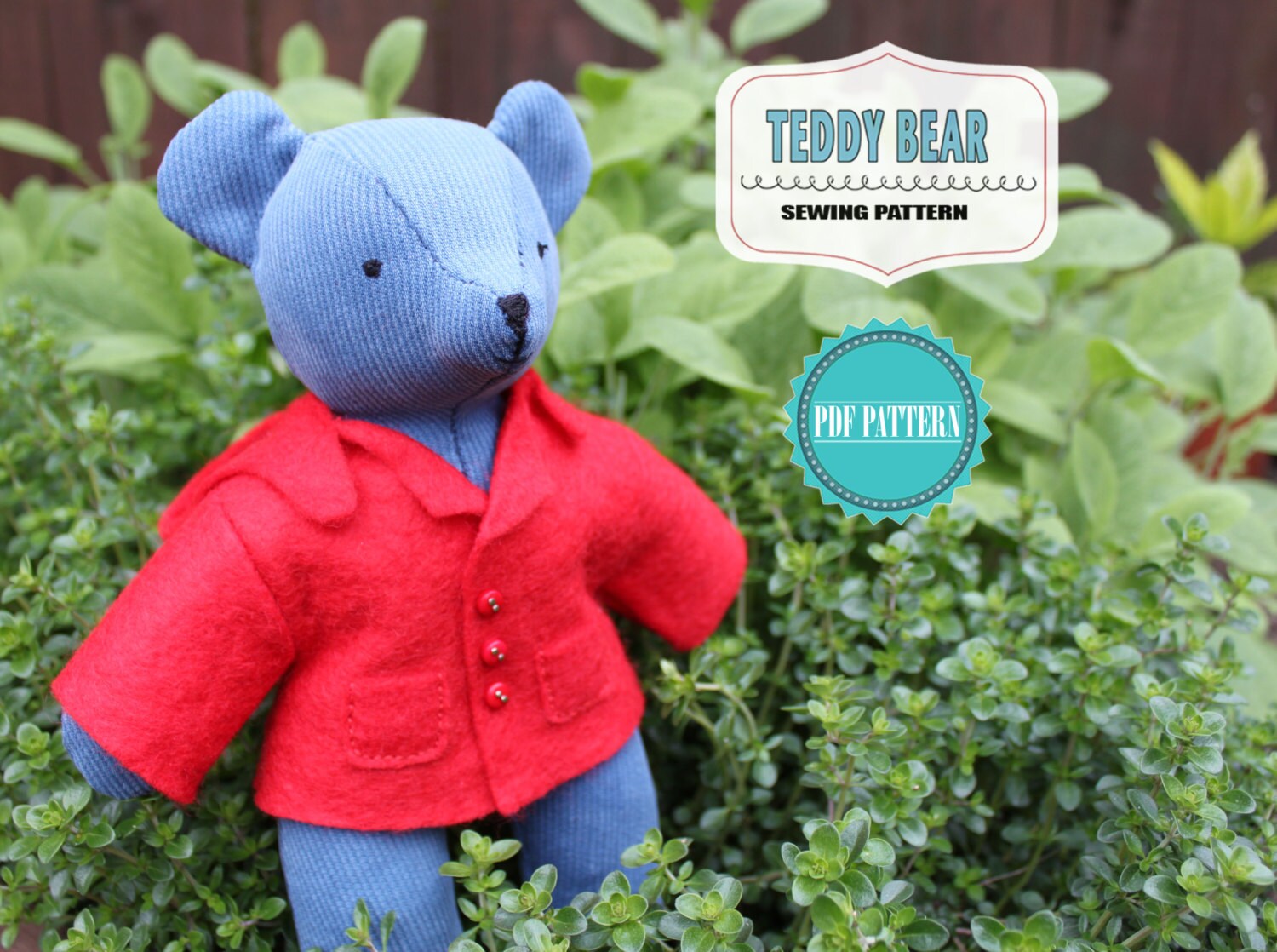 Teddy Bear Sewing PATTERN with Jacket SALE