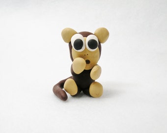 Made to Order polymer clay monkey figurine, miniature monkey figurine ...