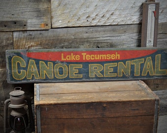 Canoe sign | Etsy