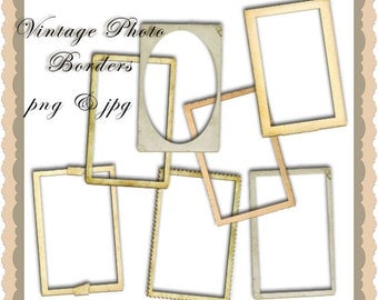 31 bracket frame borders with detail. Instant download. Border