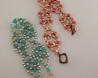 Hubble Stitch Seed Bead Bracelet Tutorial with Toggle Clasp