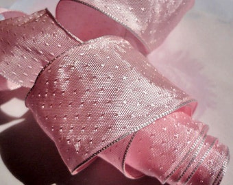 Popular items for pink wired ribbon on Etsy