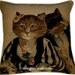 Susan Herbert Opera Cats Tapestry Cushion by designercushions