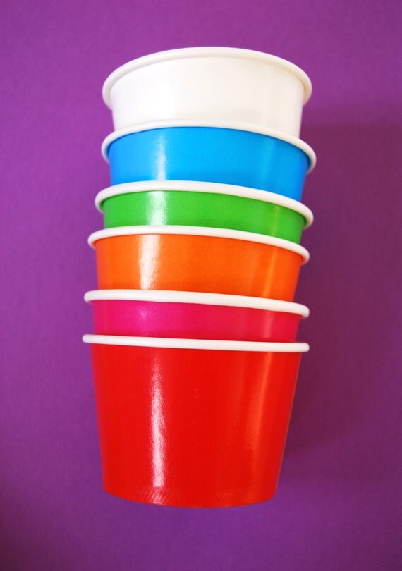 Rainbow Ice Cream Cups or Treat Cups 12 Frozen by CupcakeSocial