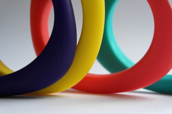 Items similar to Silicone Teething Bracelet Set. Choose your favourite ...