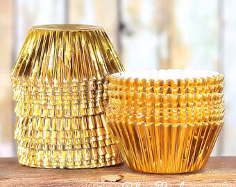 Gold cupcake liners | Etsy