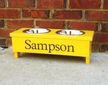 Unique rustic dog feeder related items | Etsy