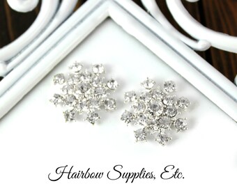 Frozen Snowflake Rhinestone Buttons Acrylic 20 mm - Choose 1, 5 or 10 ...