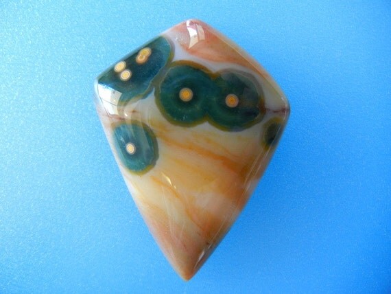 Select translucent Ocean Jasper Cabochon Top by ColumbiaRiverGems
