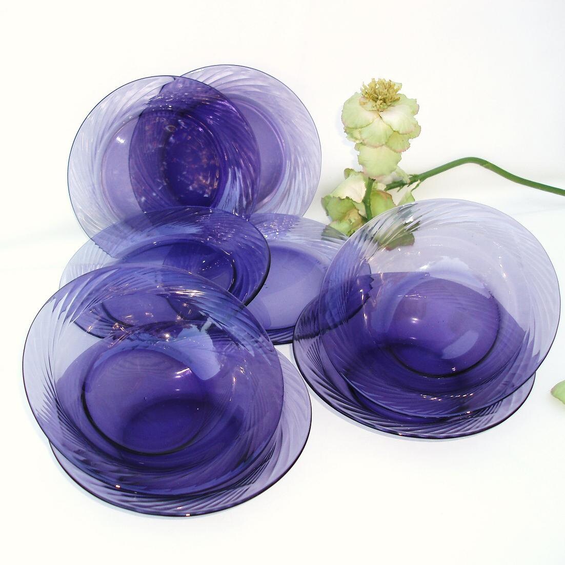 Vintage Purple Pyrex Dishes Amethyst Glassware Glass Plates