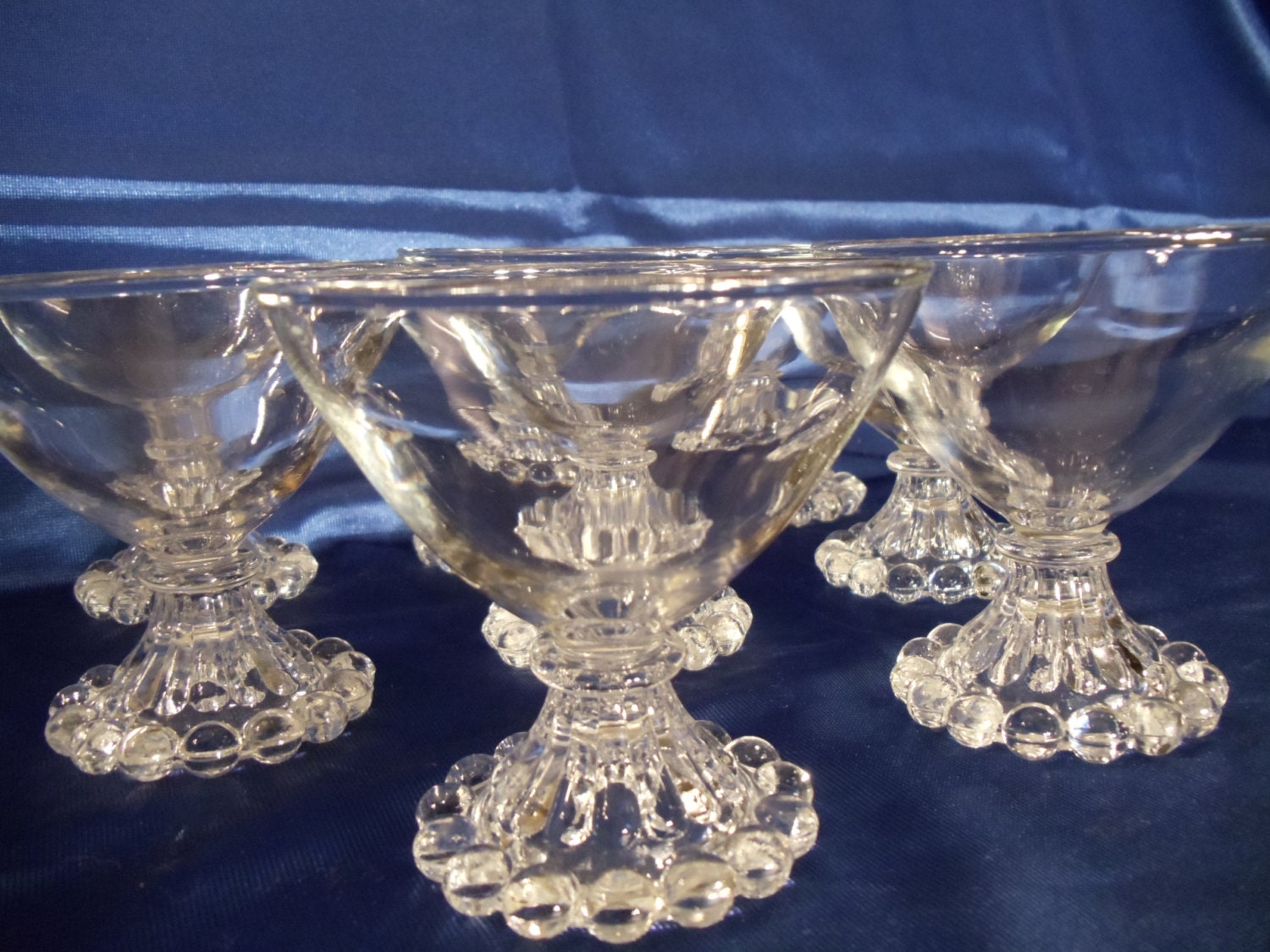 Anchor Hocking Champagne/Sorbet Mid Century Boopie Glass/Dish Set of 8 ...