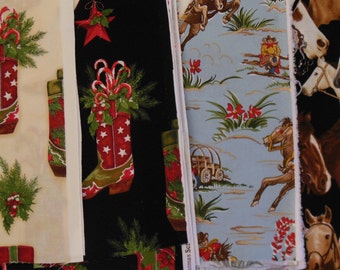 Western Fabric Scraps, Fabric Destash, Cowboy Boot Fabric, Quilt Fabric ...