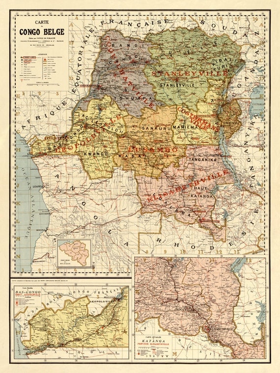 Congo map Old map of Congo Historic map
