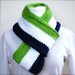 Seattle Seahawks Infinity Scarf or Cowl Hand Knit in Blue