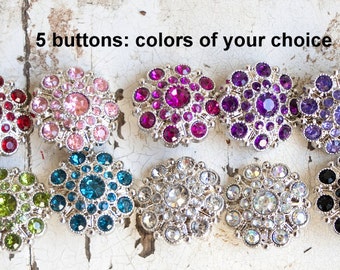 Rhinestone button | Etsy