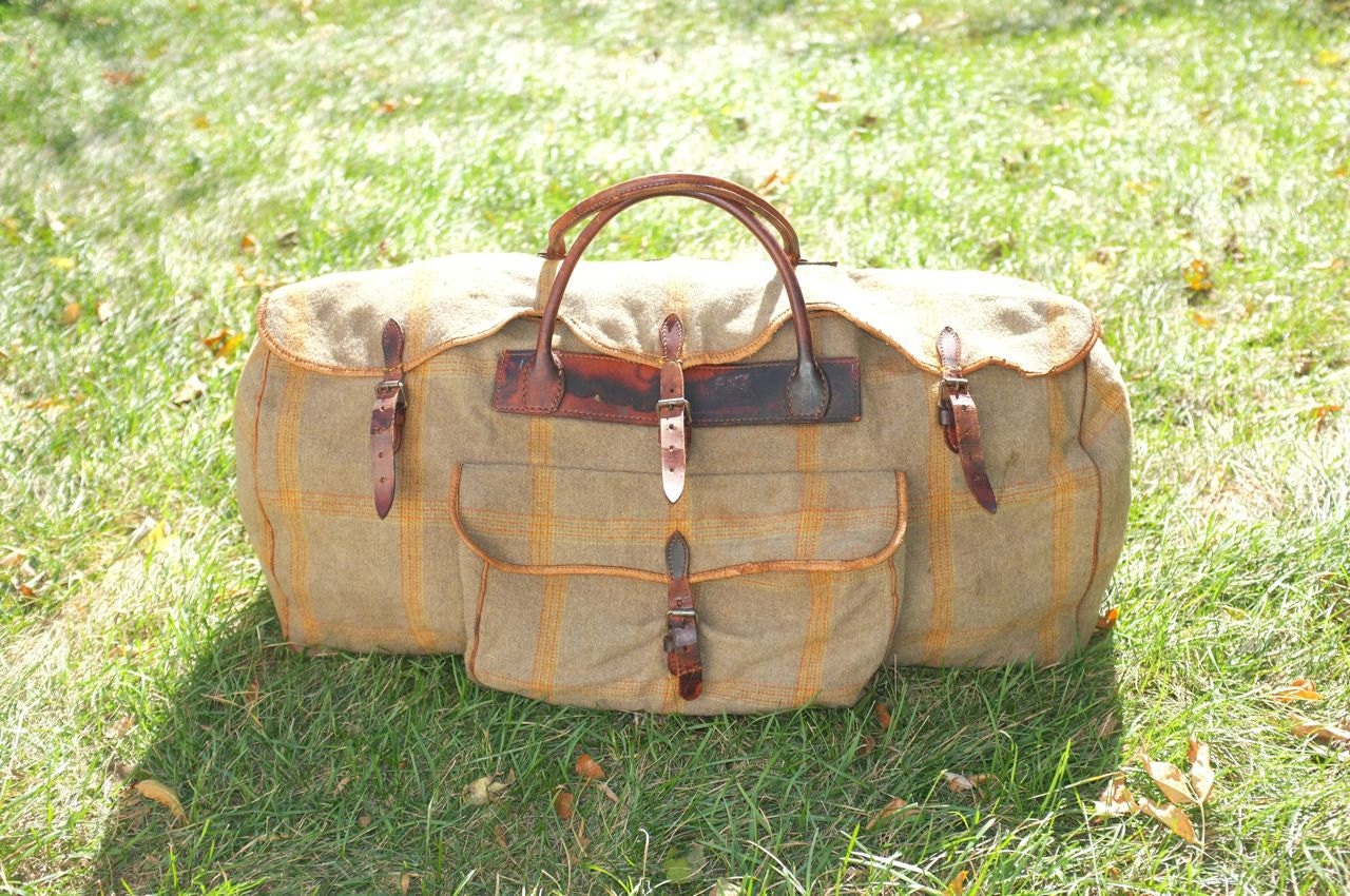 Vintage British Army Kit Bag Duffel Green Canvas 1955 | IUCN Water