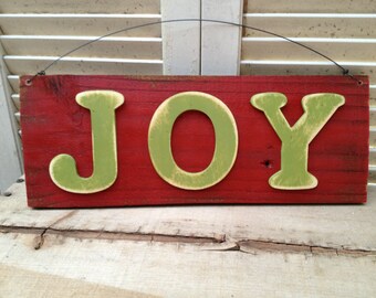 Popular items for wooden joy sign on Etsy