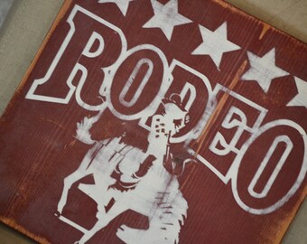 cowboys sign, red rodeo wood sign, rustic wood signs, vintage, rustic ...