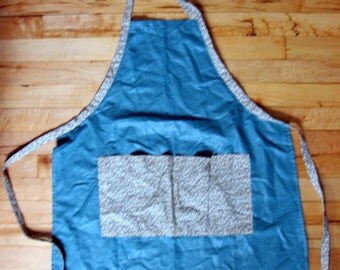 Items similar to Apron JAGUAR Jungle CAT in Teal & Brown, EXOTIC ...