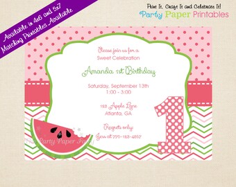 Popular items for watermelon invitation on Etsy