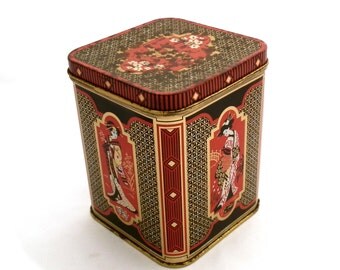 Popular items for red tin box on Etsy