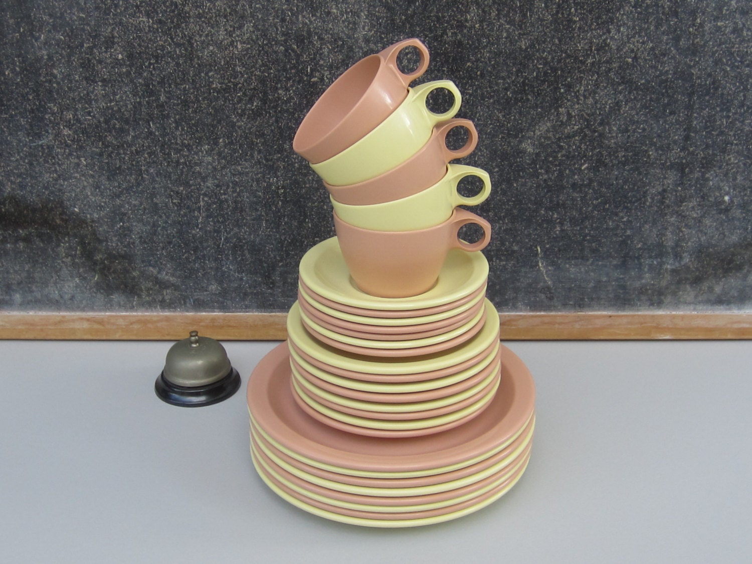 Texas Ware Melamine Dinnerware–Dinner Plates, Bread Butter Plates, Cups ...