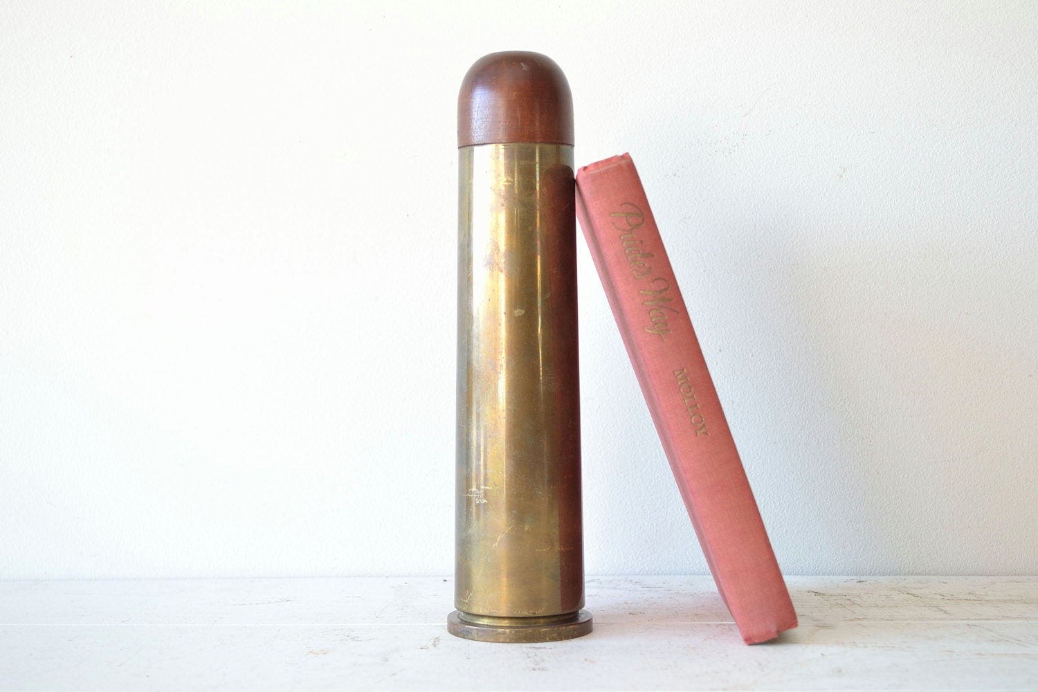 vintage large artillery shell casing