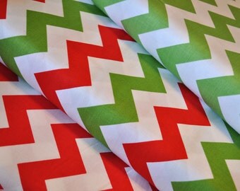 Red chevron fabric | Etsy
