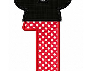 Fox Number 1/ First Birthday Applique by LovelyStitchesDesign