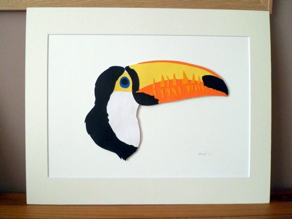 Paper Collage Toucan
