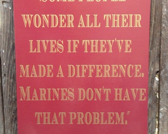 US Marines Ronald Reagan Quote Wood Sign 12" x 15" In Loving Memory ...