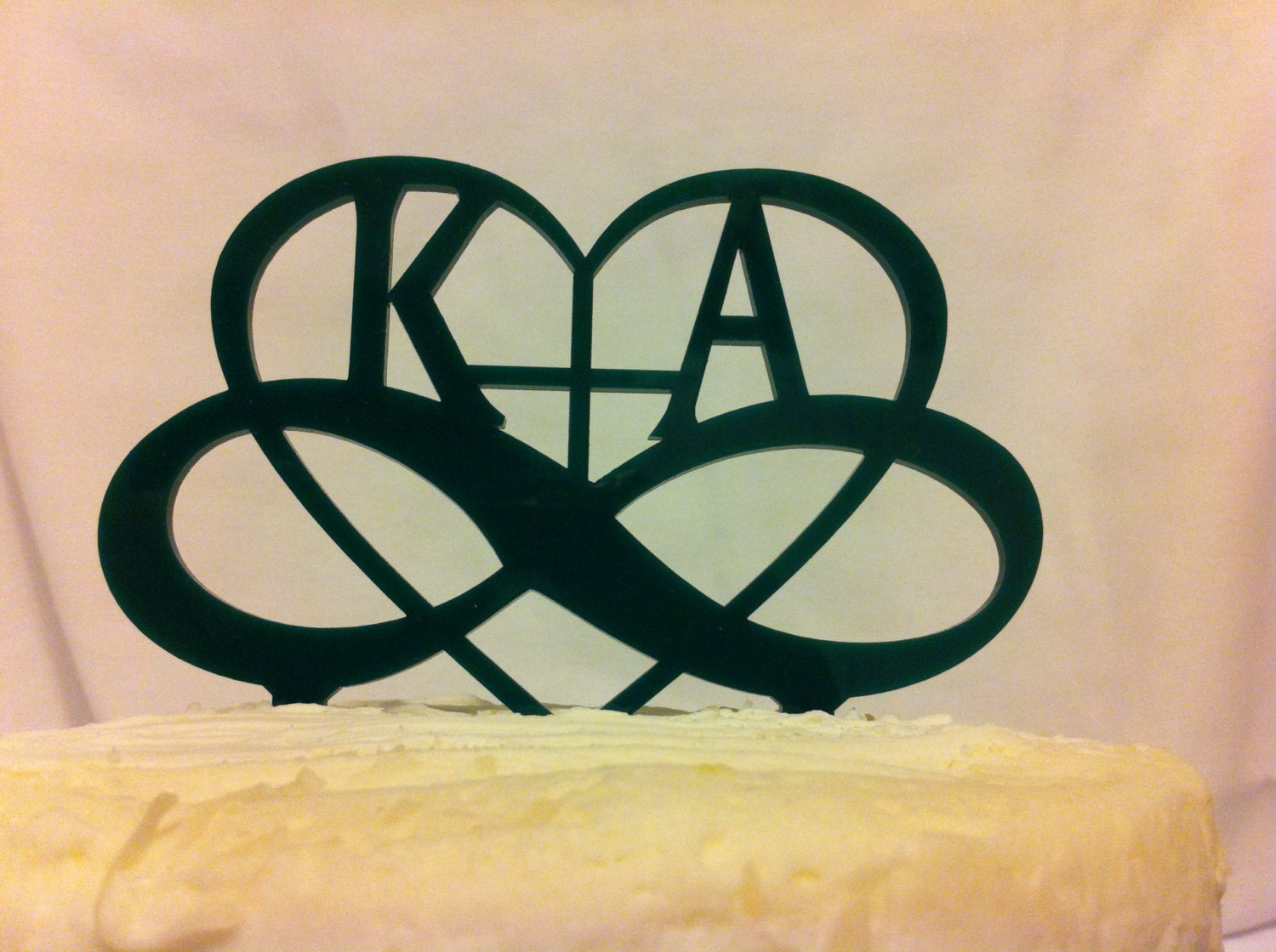 Infinity Wedding Cake Topper Acrylic Personalized Monogram