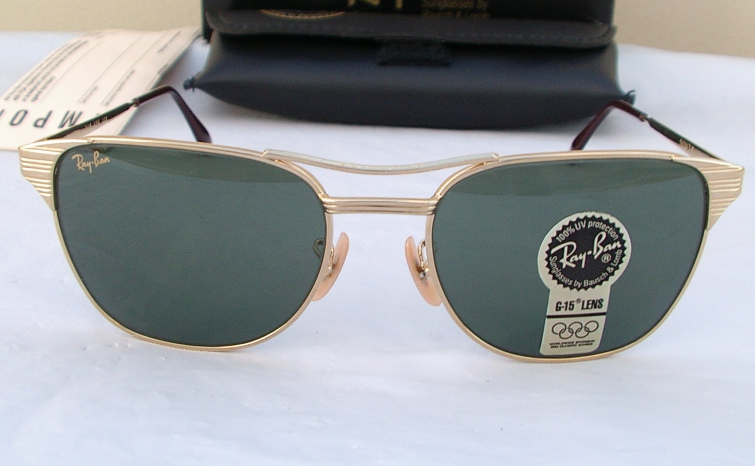 New Vintage B&L Ray Ban Signet Gold G-15 52mm W0386 by DeRoom