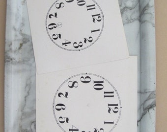 Paper Clock Face Embellishments Series 1 Set of TEN for