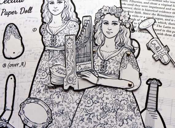 Saint cecilia coloring pages