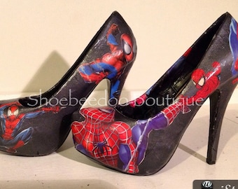 Unique spiderman shoes related items | Etsy