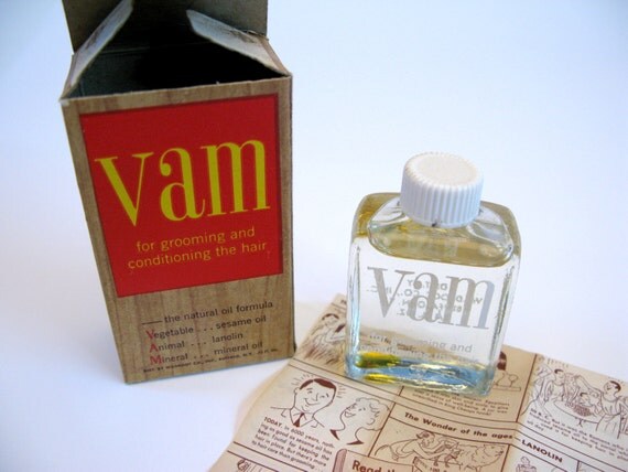 Vintage Men's Vanity Wildroot VAM Hair Oil Sample Bottle