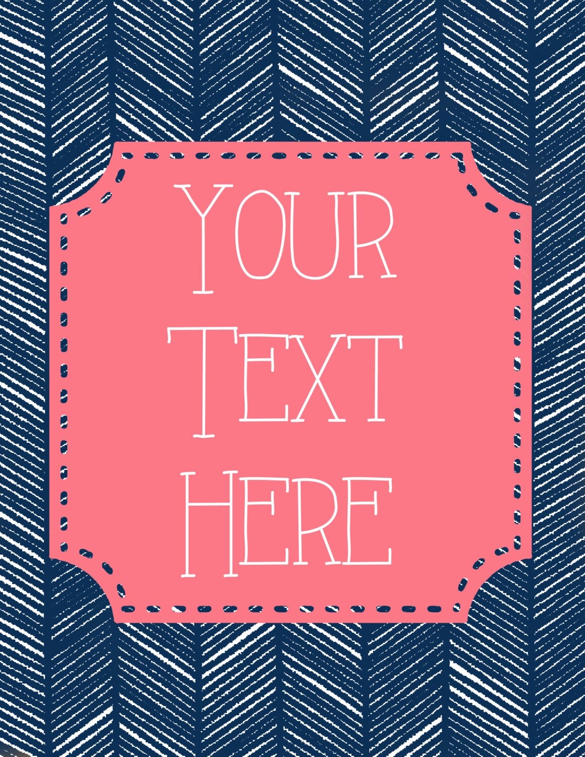 Herringbone Customizable Binder Cover Print