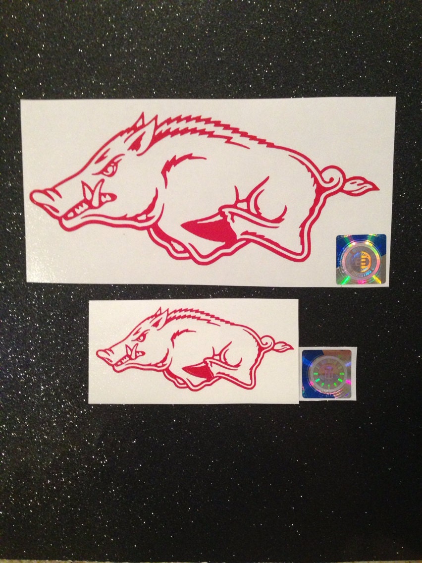 Arkansas Razorback vinyl sticker