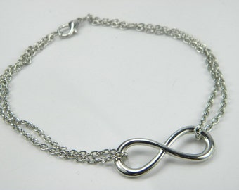 Silver infinity bracelet,Gold infinity bracelet,best friend infinity ...