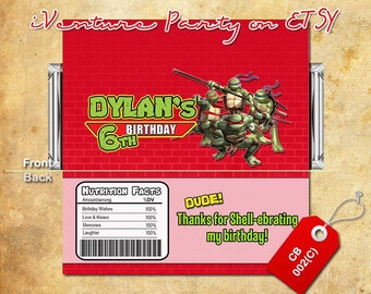 Popular items for ninja turtle labels on Etsy